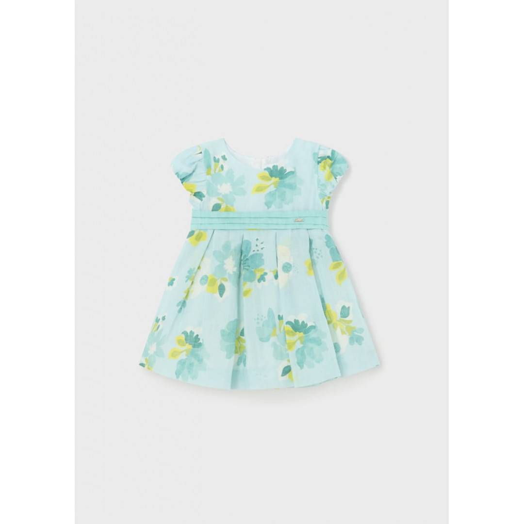 Mayoral - Robe en lin fleurie - Aniseed