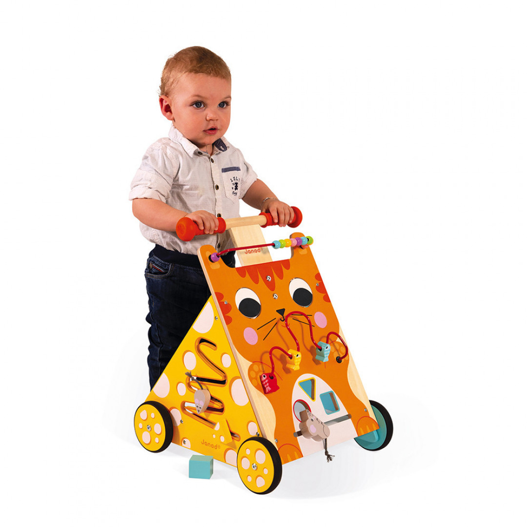 Janod - J'Apprends a Marcher - Chariot Multi-Activités Chat